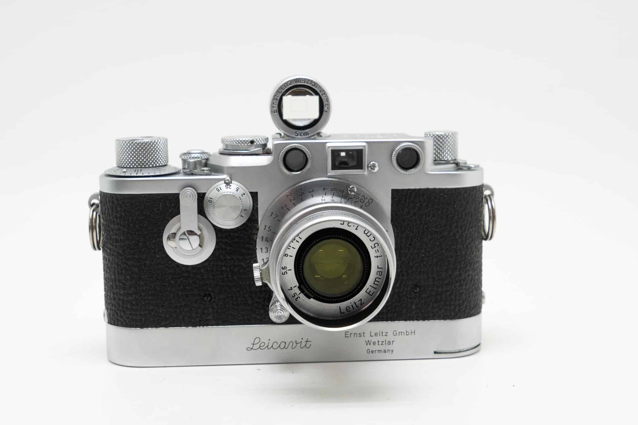 Leica IIIf Red Dial w/Elmar 5cm f2 & SYOOM Winder SBOOI Finder - Japan ...